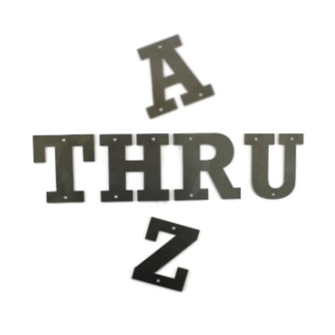 Metal Letters and Numbers Blocky Square Font 4 Tall - Etsy