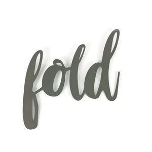 Fold Metal Steel Script Sign 7.25 to 10.75 Inches Wide Word Art DIY ...
