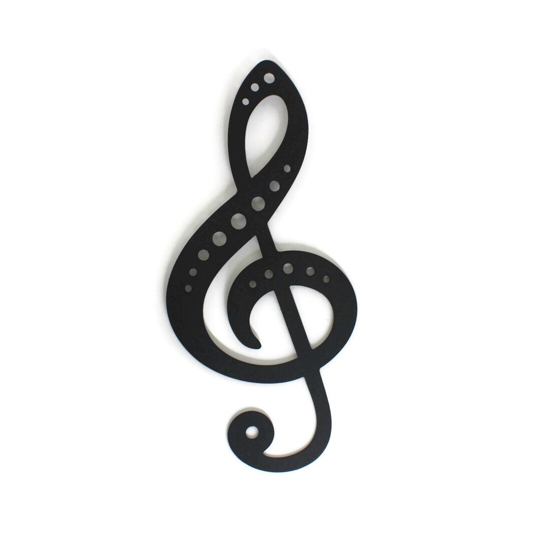 Treble Clef Metal Music Wall Art 14 Inches Tall - Etsy