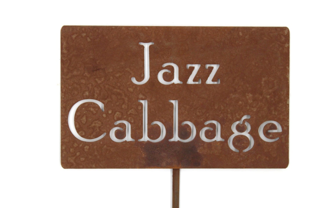Jazz Cabbage Metal Garden Stake Sign 21 to 33 Inches Tall - Etsy