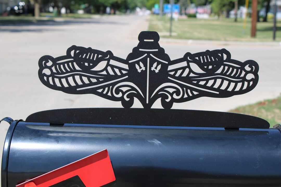 US Navy Surface Warfare Service Pin Metal Mailbox Topper - Officially ...