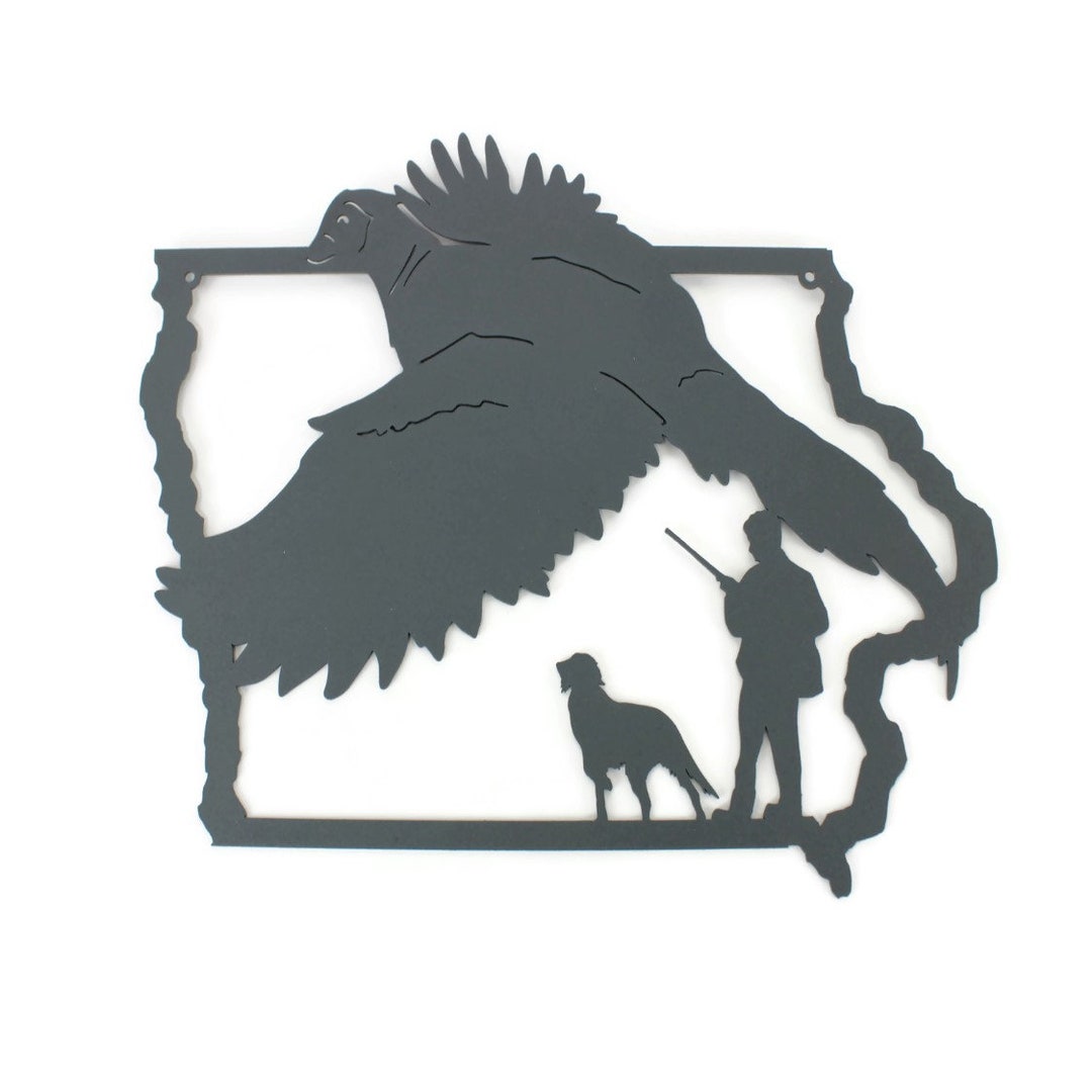 Iowa Pheasant Hunting Metal Wall Art Sign 18 Inches Wide - Etsy