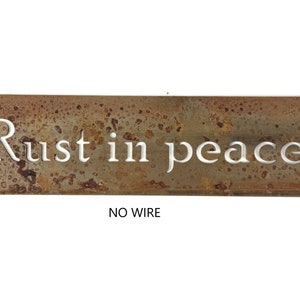 Rust in Peace. Metal Garden Sign 14 Inches Wide - Etsy