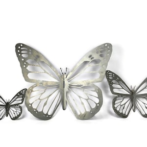 Monarch Butterfly Metal Garden Art 10 to 36" Purchase as Sets - Etsy