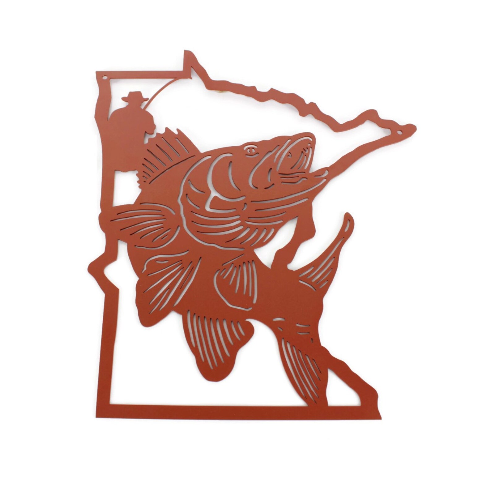 Minnesota Walleye Fishing Metal Wall Art Sign 17.5 Inches Tall - Etsy