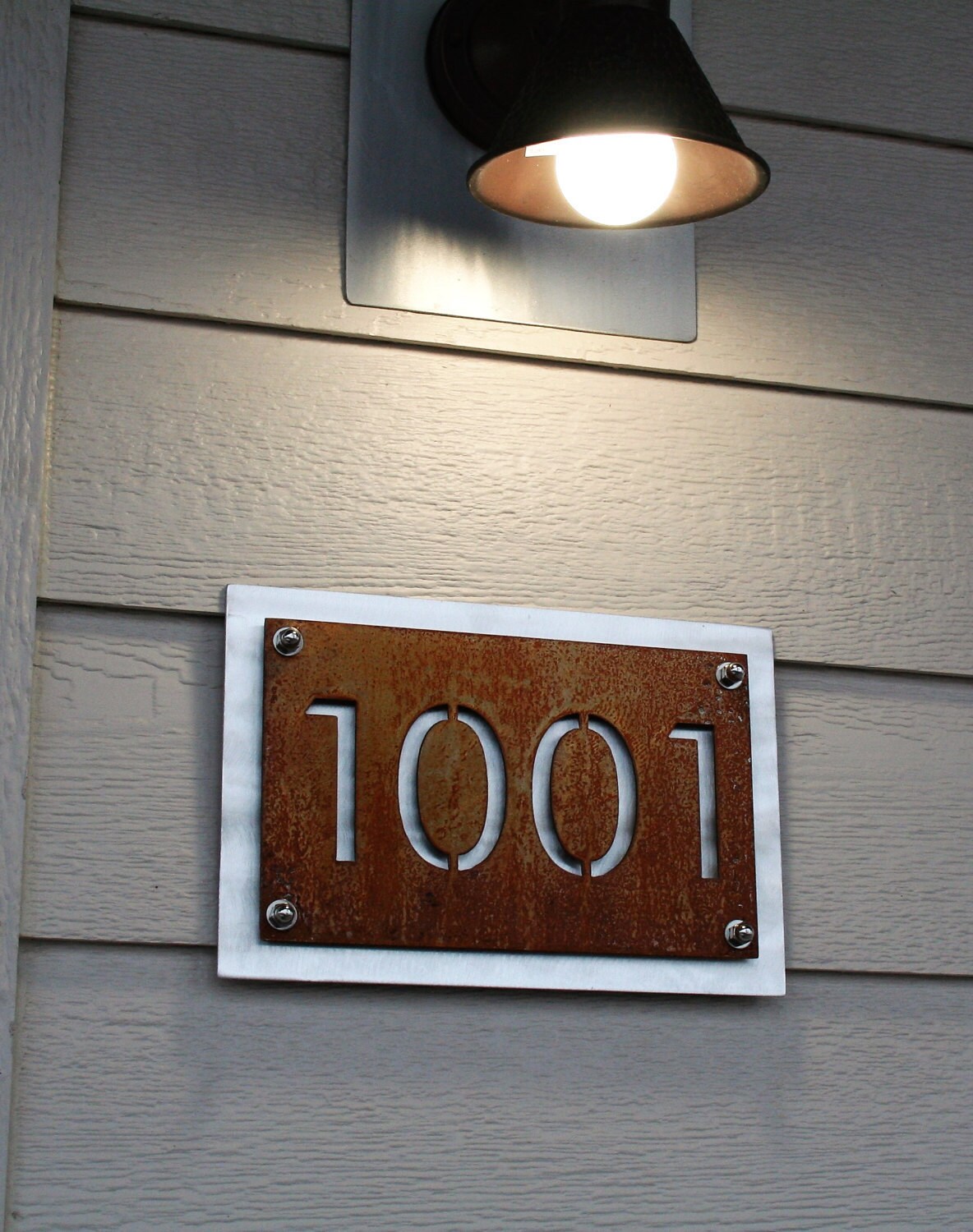 Rustic Address Number Plaque Metal House Number Sign SMALL SIZES 