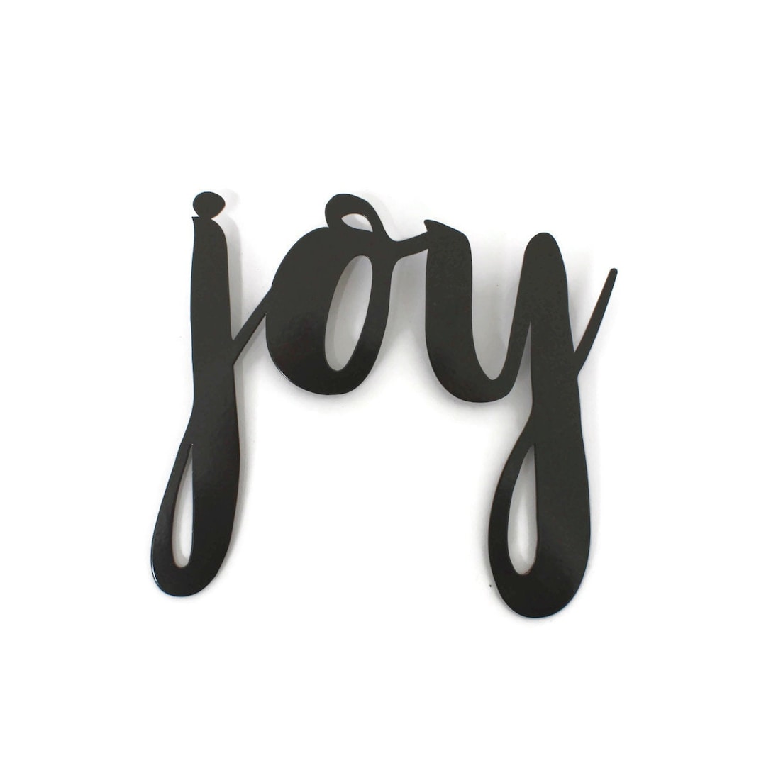 Joy Metal Script Word Sign 6 to 9 Inches Wide - Etsy