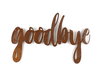 Goodbye Word Sign - Etsy