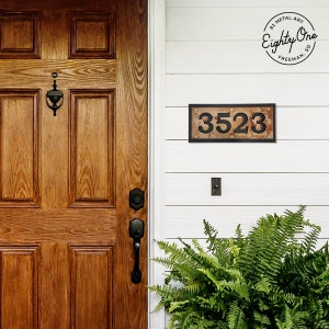 Metal House Address Number Plaque With Backing Plate 12x18" up to 15x24 ...