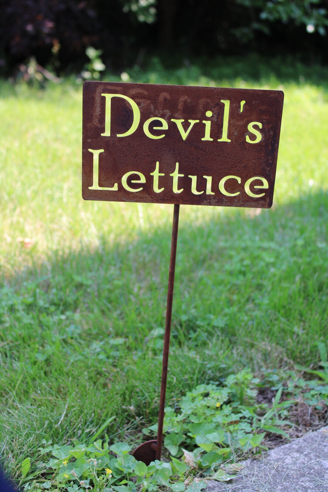 Devil's Lettuce Metal Garden Stake Sign 20 to 48 Inches Tall - Etsy