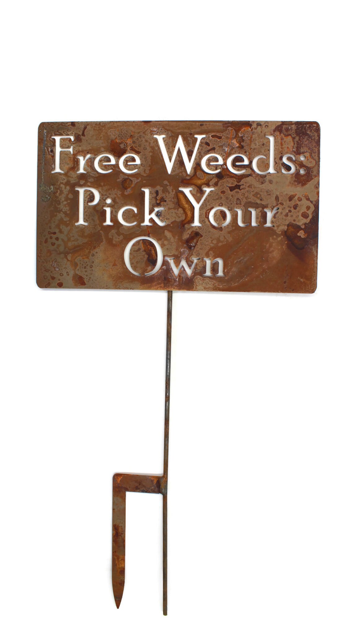 Free Weeds: Pick Your Own Metal Garden Stake Sign Medium to - Etsy