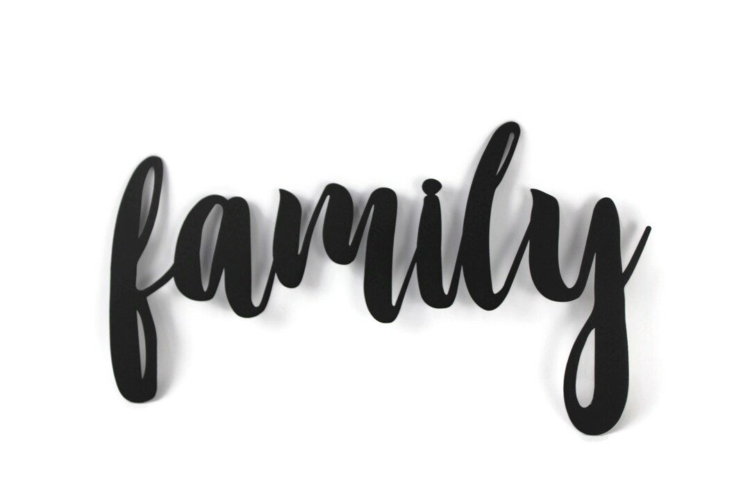 Family Metal Script Word Sign 13.75 to 17inches Wide - Etsy