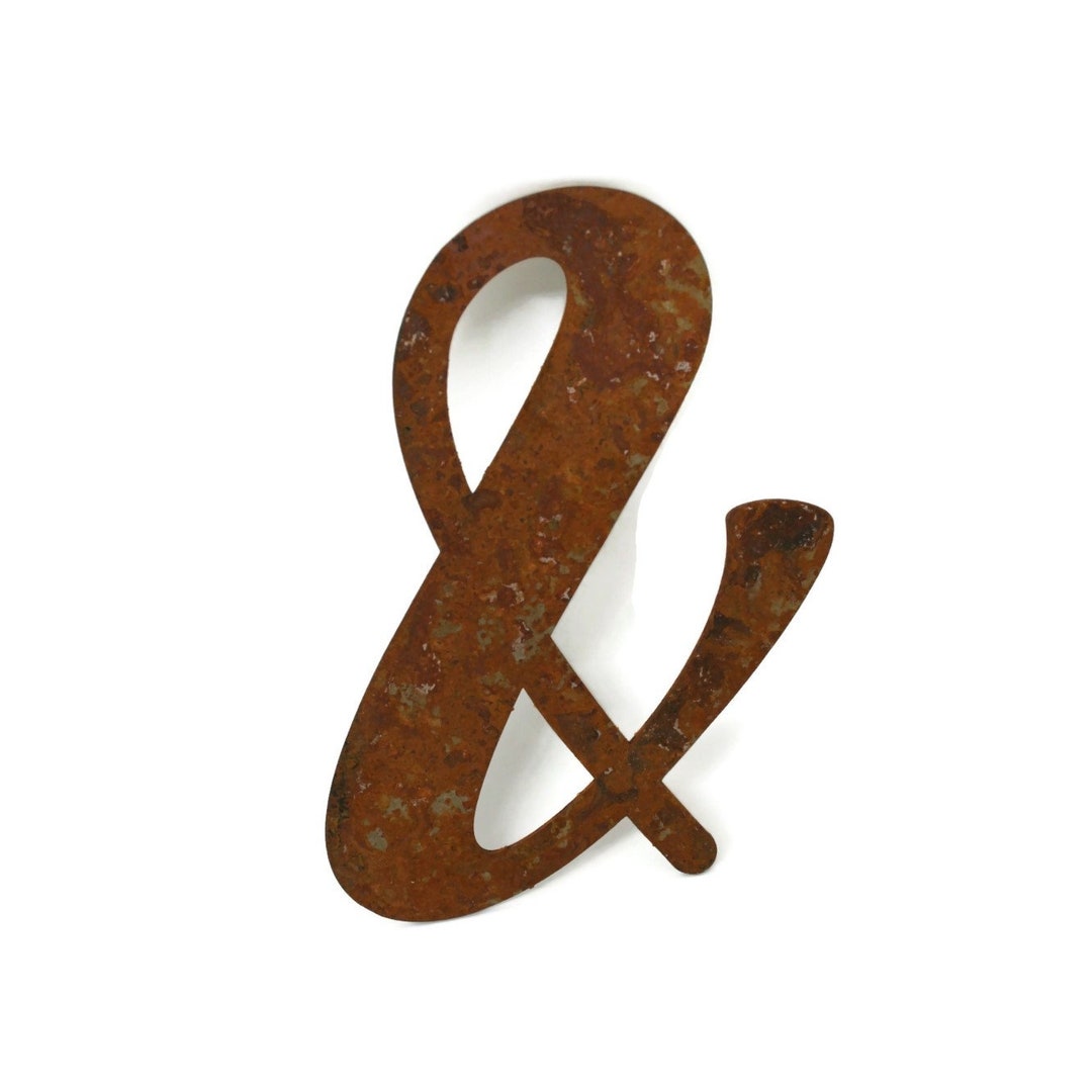 And & Symbol Ampersand Metal Script Word Sign 6x4.5 Inches - Etsy