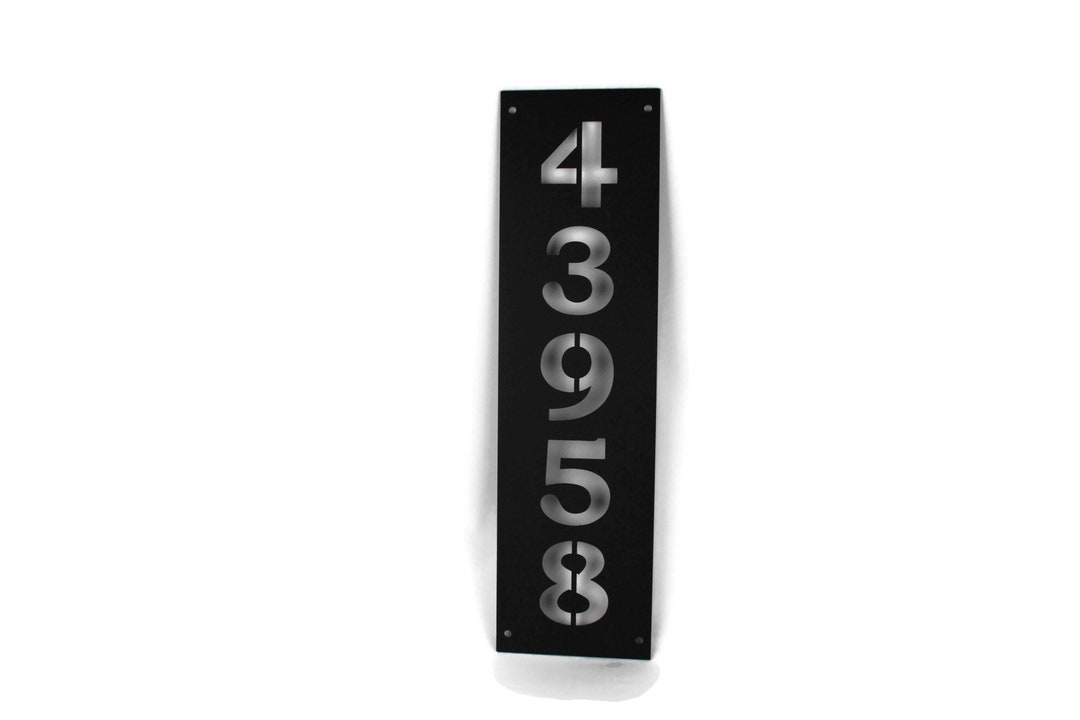 Vertical Metal House Number Sign Traditional Style 12 to 28 Inches Tall ...