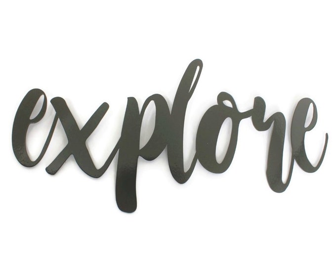 EXPLORE Canvas Pennant - Block Lettering - Etsy