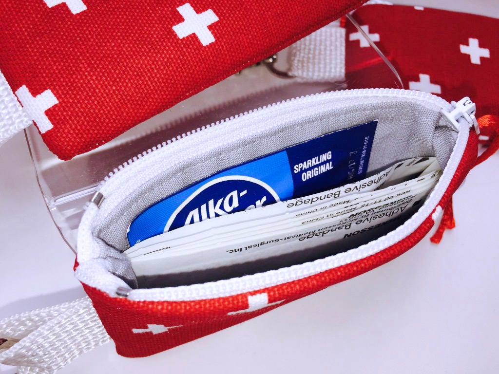 Clip-on First Aid Pouch, Red Cotton Canvas, Travel Size - Etsy