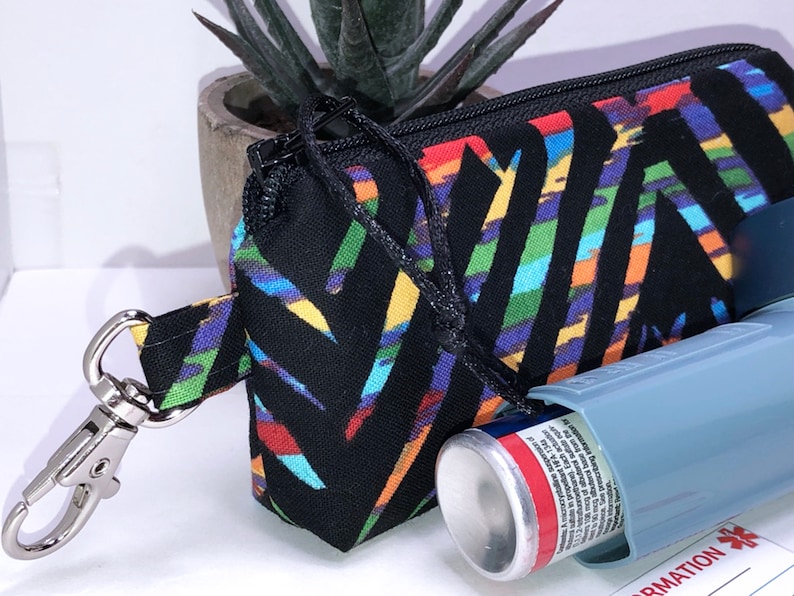 Asthma Inhaler Pouch, FREE Medical Alert Card, Caduceus Charm - Etsy