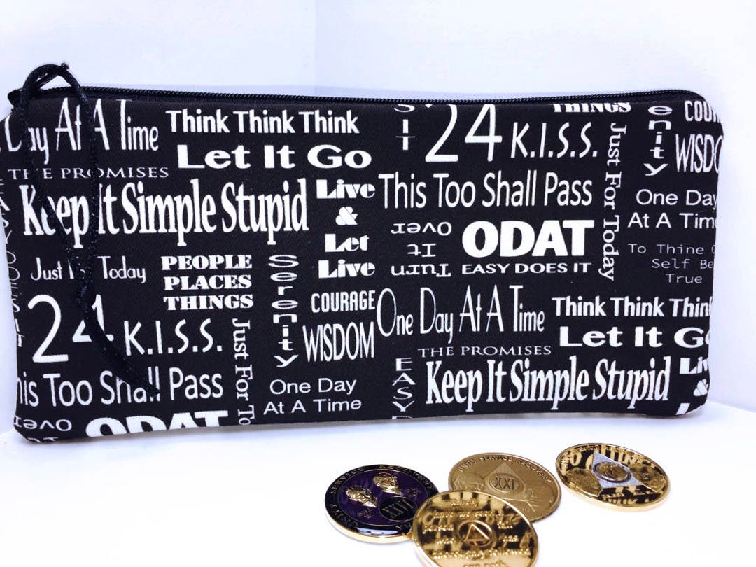 Celebrate Recovery Zipper Pouch: ODAT Slogans, Handmade Canvas - Etsy