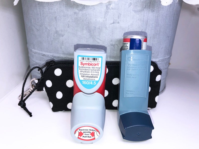 Black Asthma Puffer Inhaler Pouch Clip-on Inhaler Case | Etsy