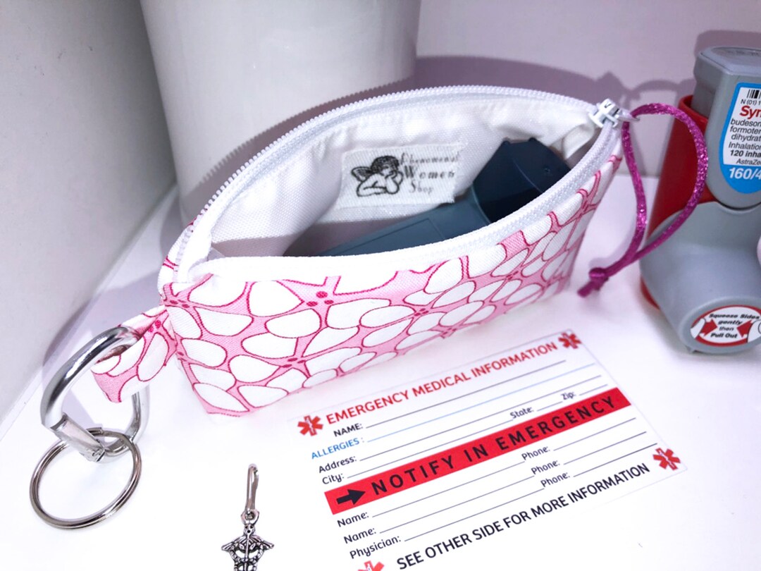 Pink Asthma Inhaler Case, Puffer Case, Clip-on Asthma Inhaler Holder - Etsy