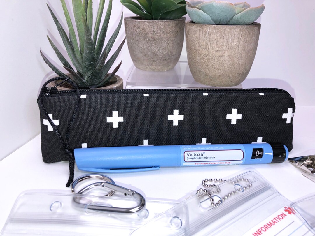 Black Epipen Pouch, Insulin Pen Case, Auto Injector Bag, Diabetes ...