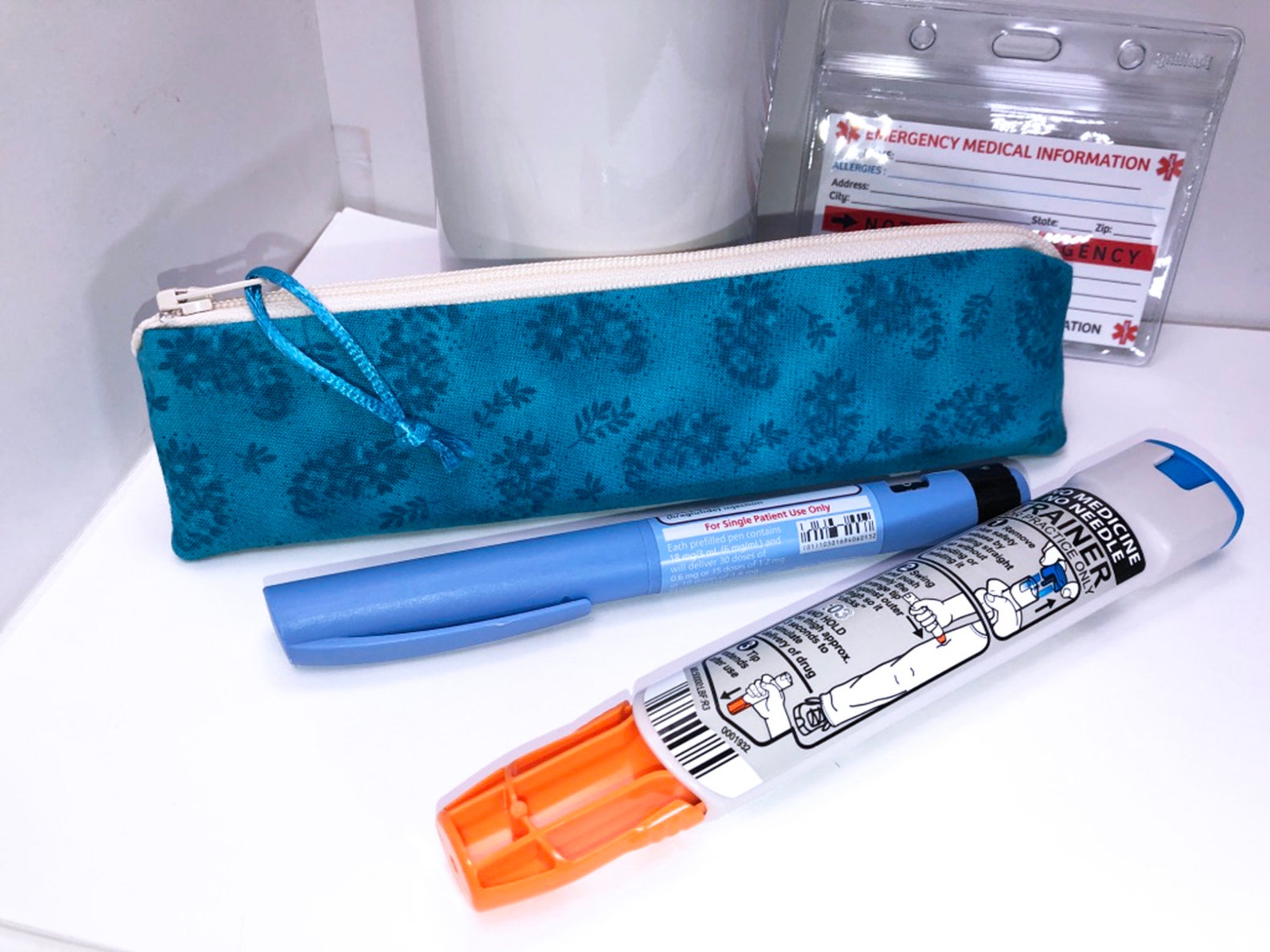 Blue Single Epipen Case Insulated Diabetes Supply Bag Auto - Etsy
