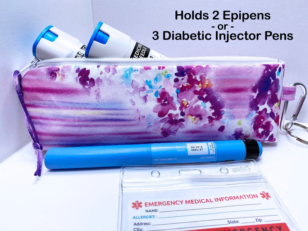 Pochette EpiPen colorée, pochette isolée pour injecteurs 20 x 3 pouces ...