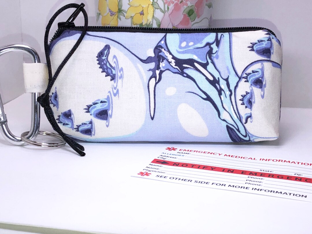 Loch Ness Monster Print, Inhaler Case, Small Zipper Pouch, Clip-on Coin ...