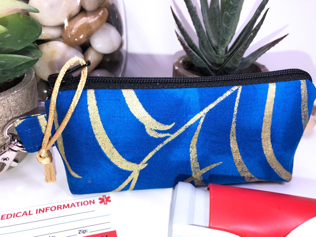 Single or Double Inhaler Pouch, Clip-on Inhaler Case, Elegant Royal ...