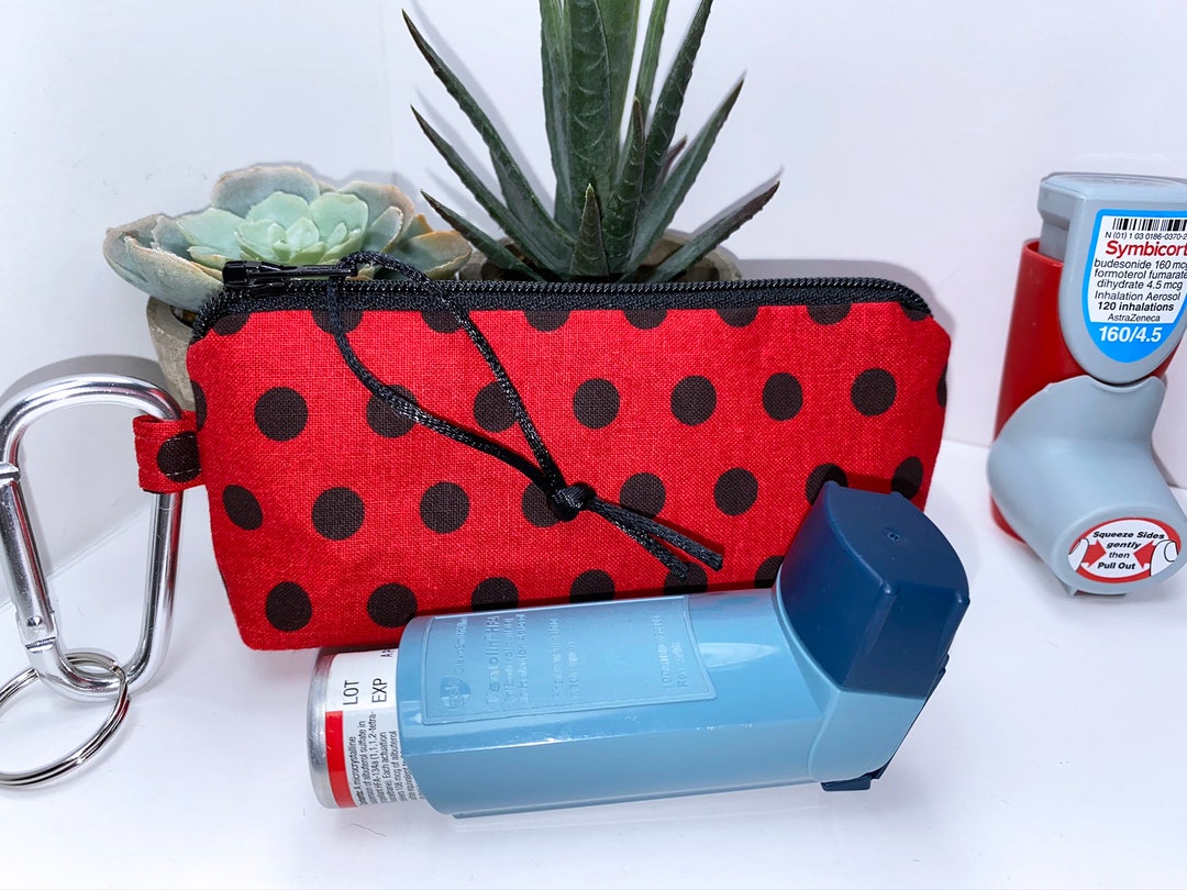 Red Inhaler Pouch Clip-on Inhaler Case Asthma Puffer - Etsy