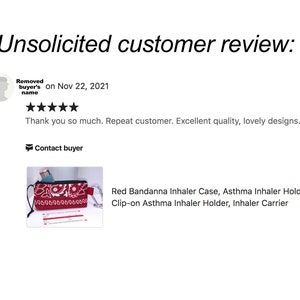 Red Bandanna Inhaler Case, Asthma Inhaler Holder, Clip-on Asthma ...