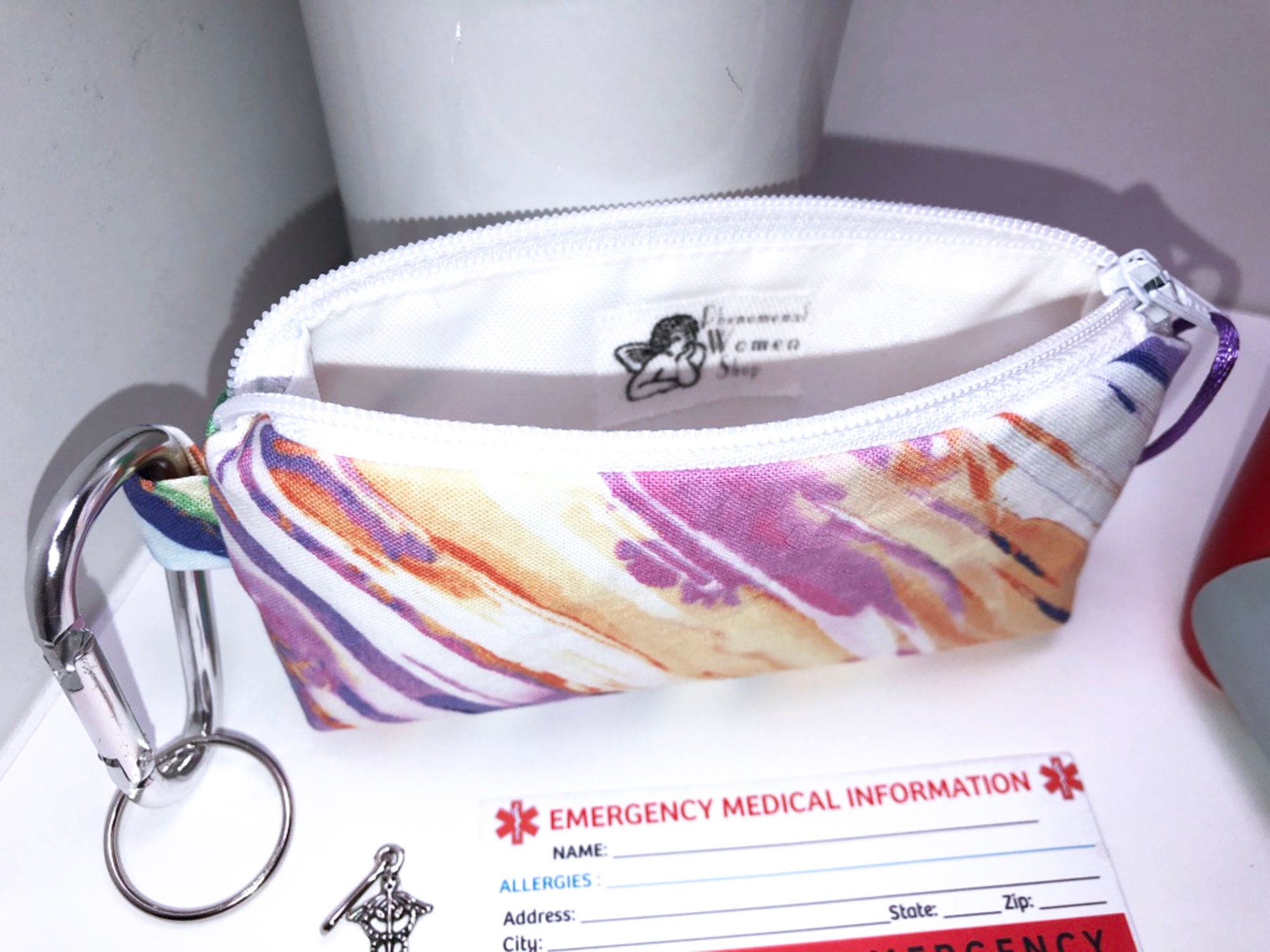 Watercolor Stripes Asthma Inhaler Case Puffer Case Clip-on | Etsy