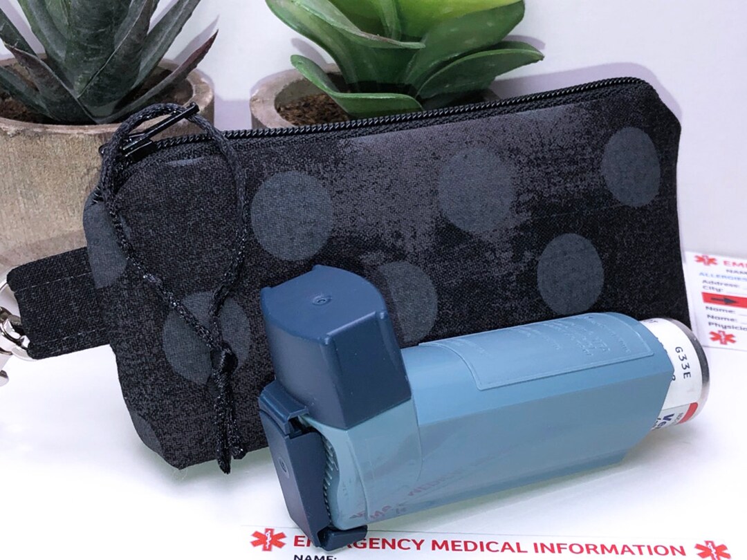 GRUNGE Inhaler Case, Asthma Puffer Holder, FREE Medical Alert Card ...
