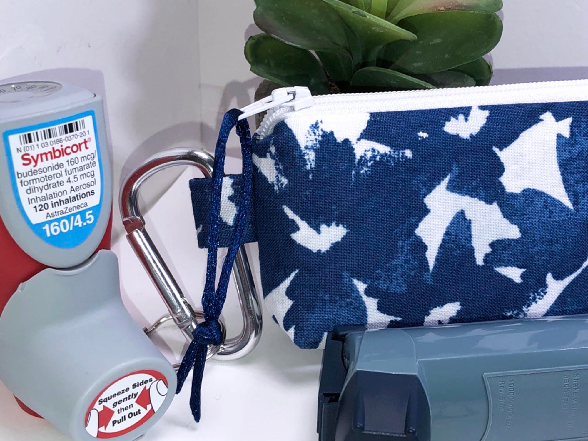 Blue Asthma Inhaler Carrier Inhaler Pouch Clip-on ASTHMA - Etsy Ireland