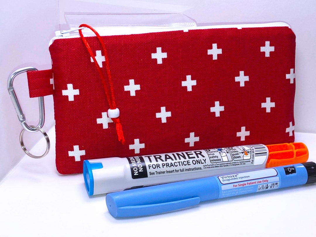 Insulated Epipen Case 8 X 4 or 8 X 5 Auvi-q Pouch, Diabetes Supply Bag ...