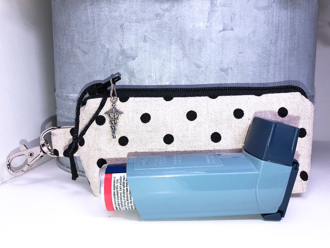 Beige Inhaler Pouch, Contemporary Clip-on Inhaler Case, Inhaler Holder ...