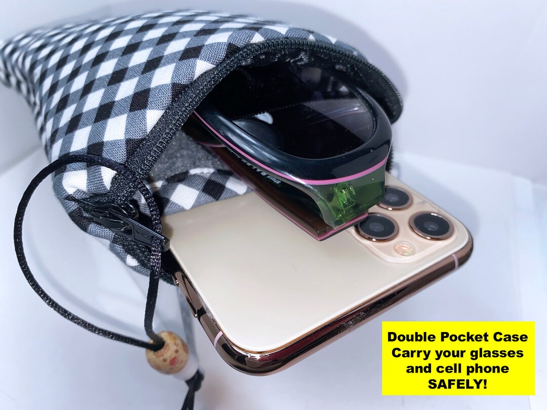 Phone case with glasses store