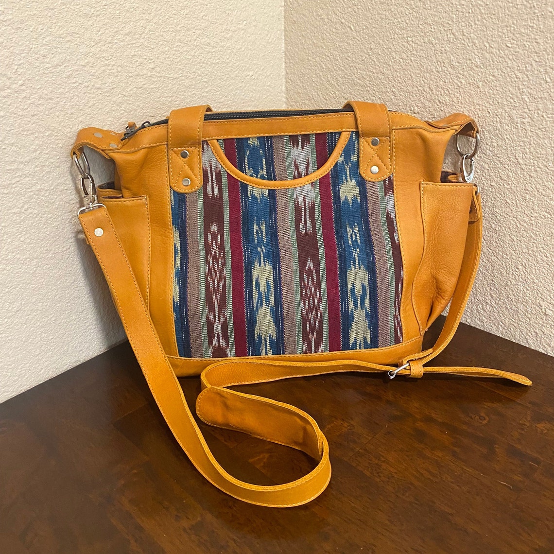 Guatemalan Shoulder Bag / Convertible Back Pack Leather / | Etsy