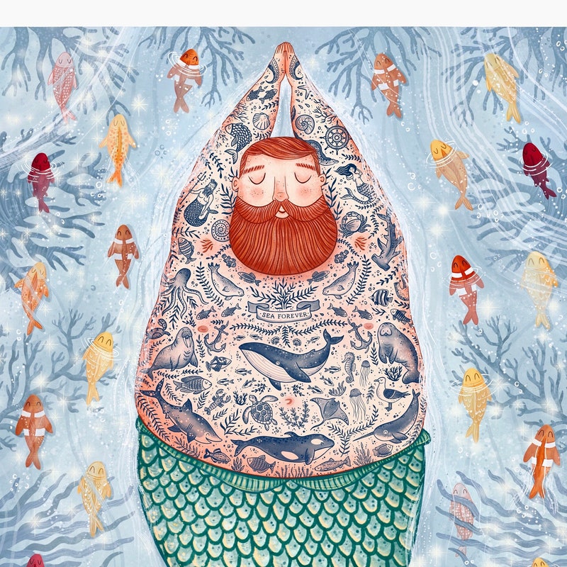 Merman Art - Etsy