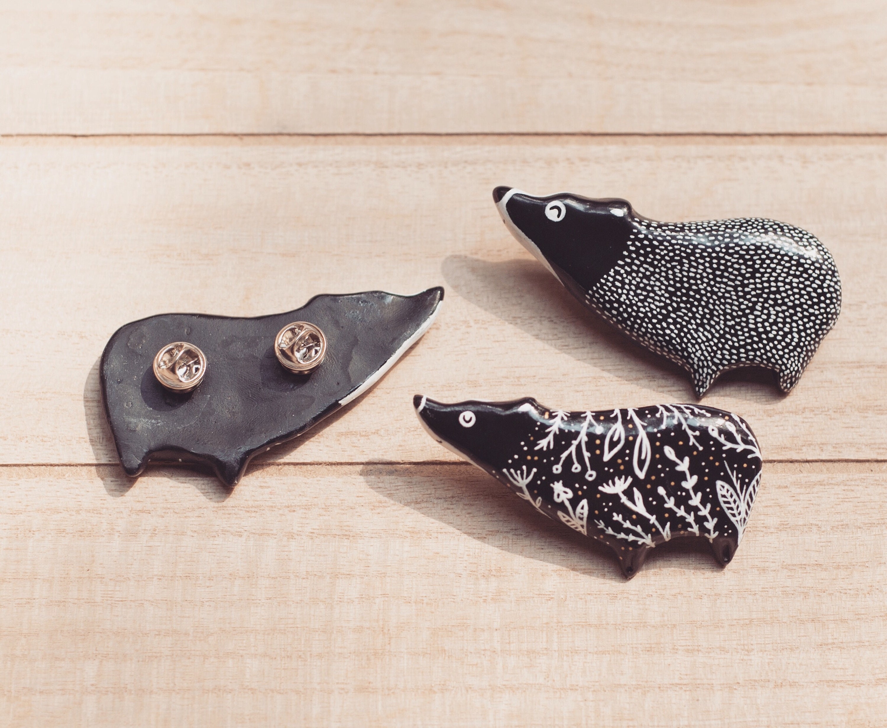 Badger Brooch OR Fridge Magnet a Handmade Polymer Clay Lapel - Etsy UK