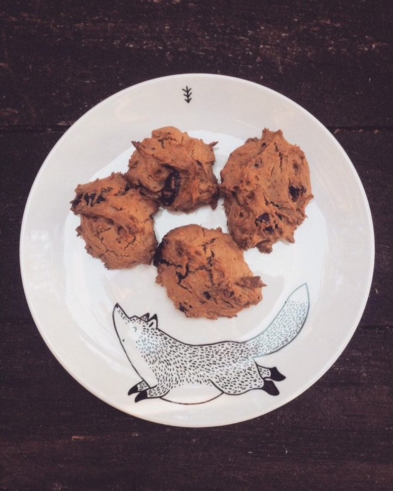 Running Fox Dessert Plate Hand Painted Quirky Wild Animal | Etsy