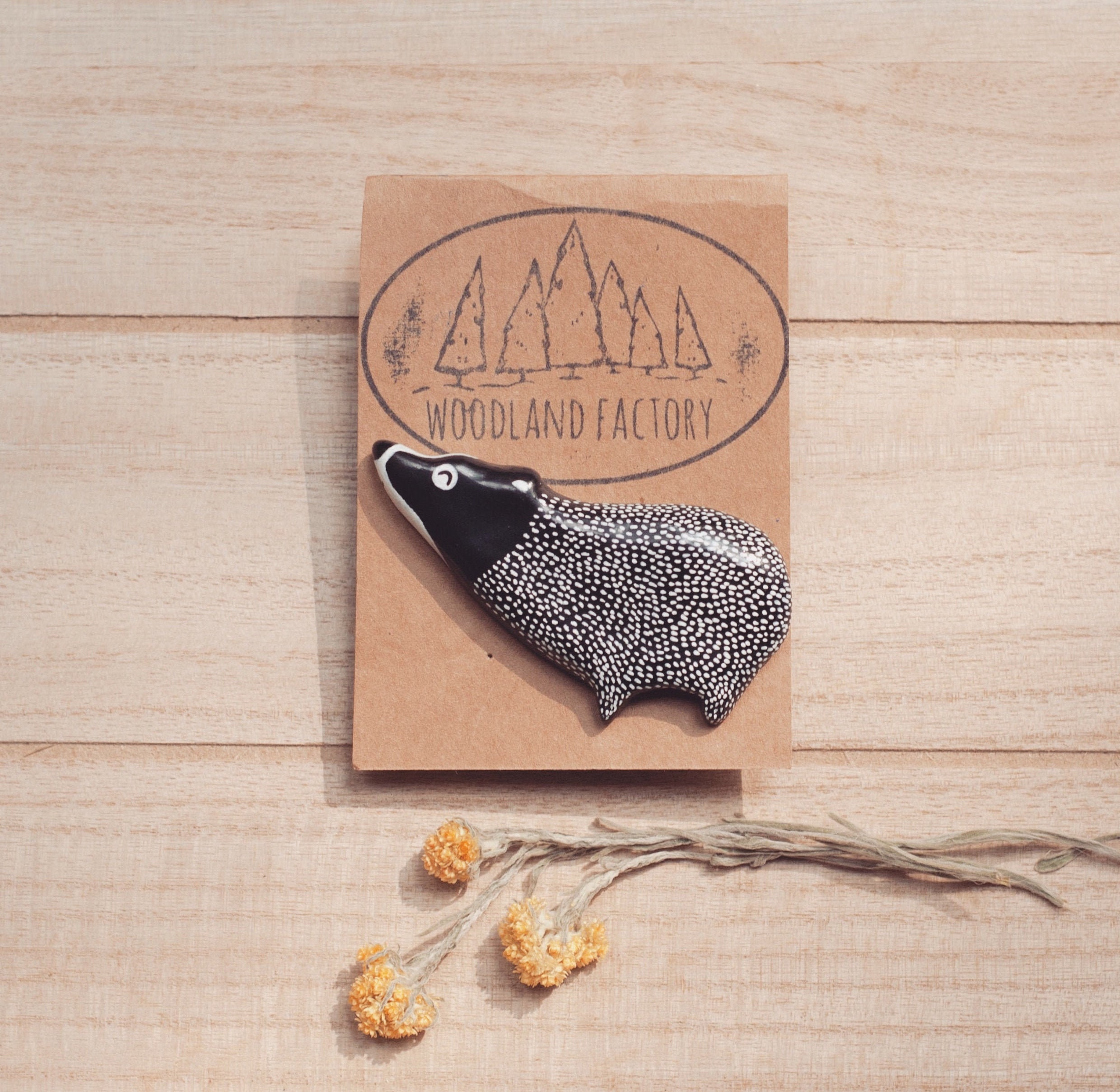 Badger Brooch OR Fridge Magnet a Handmade Polymer Clay Lapel - Etsy UK