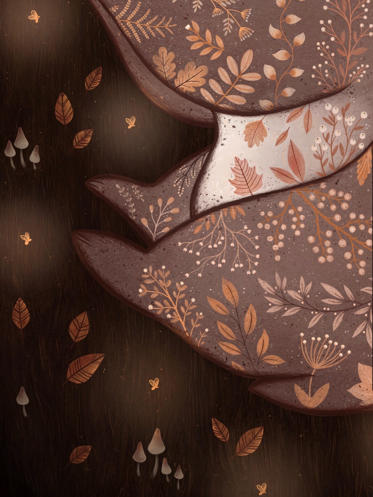 Sleeping Badger - Wall Art Print, Woodland Illustration, Forest Poster ...
