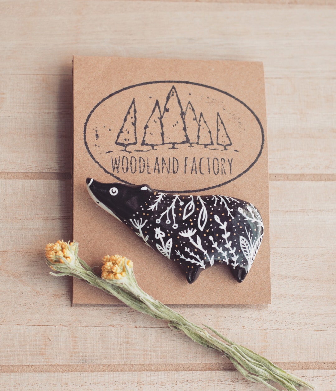 Badger Brooch OR Fridge Magnet a Handmade Polymer Clay Lapel Pin Cute ...