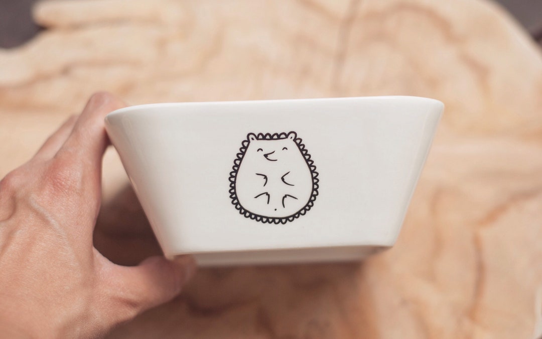 Hedgehog Bowl - Hand-painted Ceramic Dish, Woodland Porcelain, Pottery ...