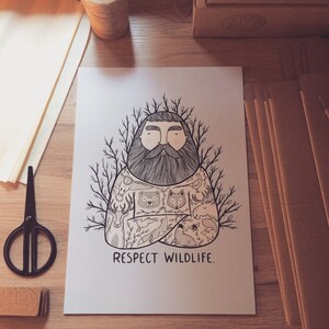 Vegan Print - Respect Wildlife - Home Decor Cruelty Free Poster Ethical ...
