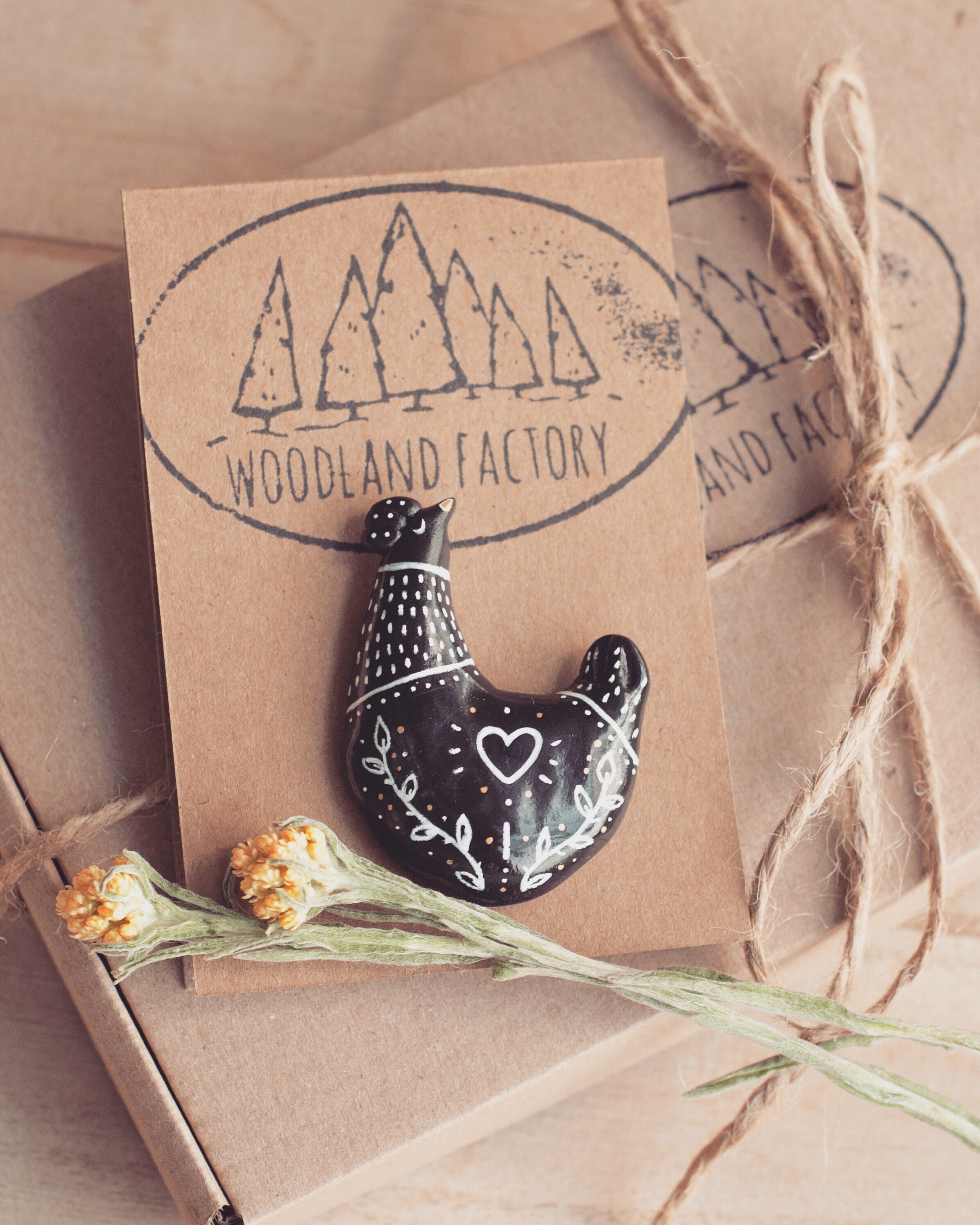 Hen Pin OR Magnet - a Handmade Polymer Clay Chicken Brooch, Kitchen ...