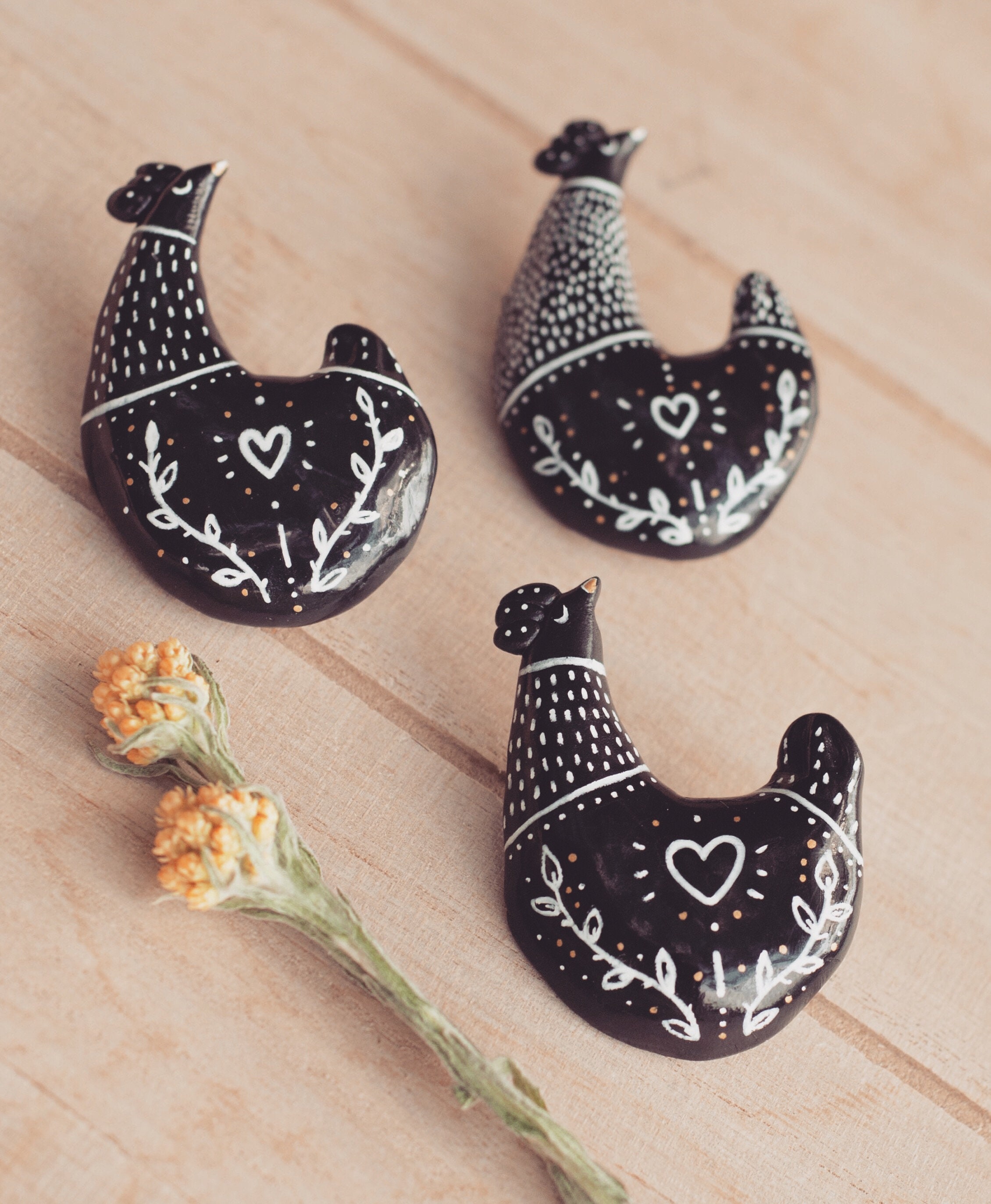 Hen Pin OR Magnet - a Handmade Polymer Clay Chicken Brooch, Kitchen ...