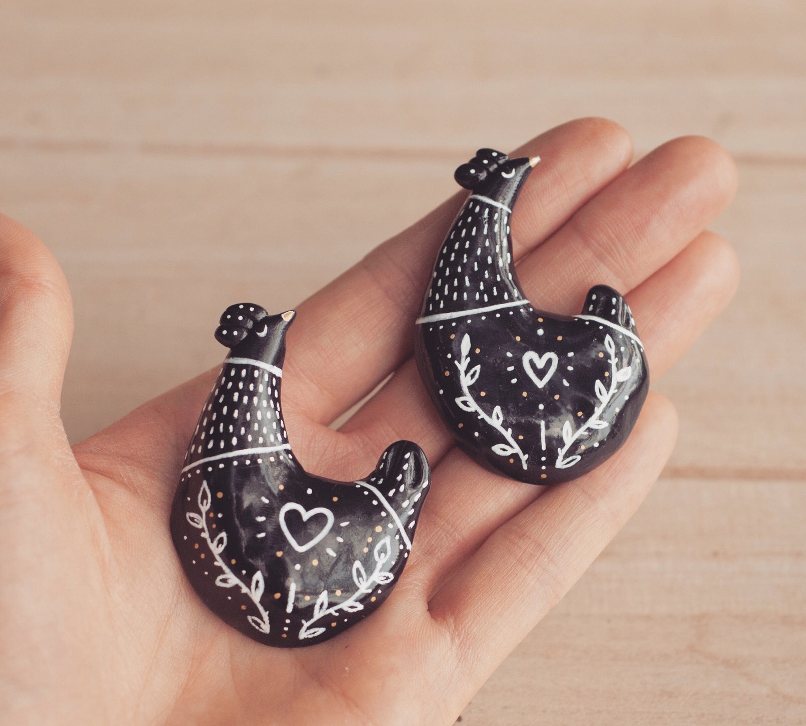 Hen Pin OR Magnet - a Handmade Polymer Clay Chicken Brooch, Kitchen ...