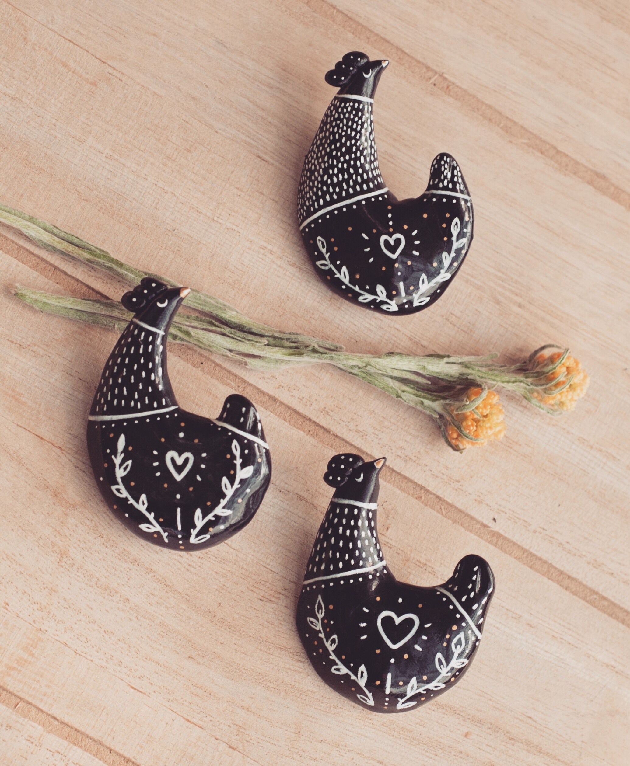 Hen Pin OR Magnet - a Handmade Polymer Clay Chicken Brooch, Kitchen ...